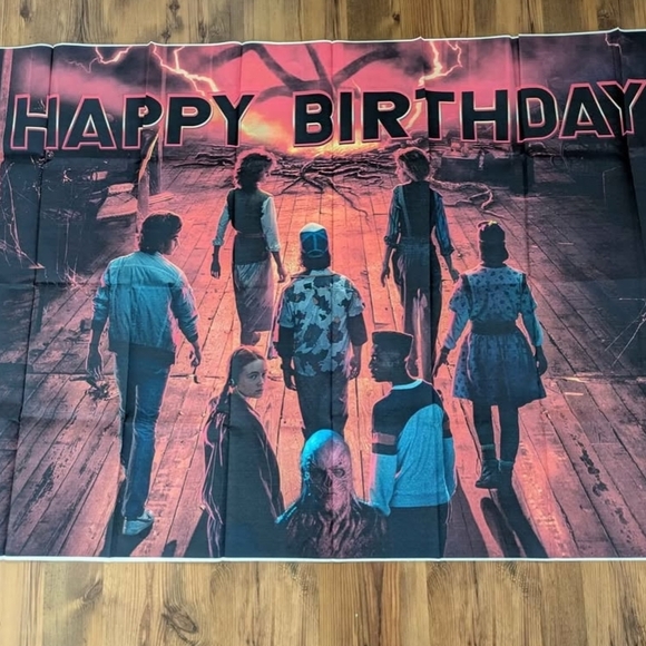 Party Supplies | New Stranger Things Happy Birthday Backdrop | Poshmark